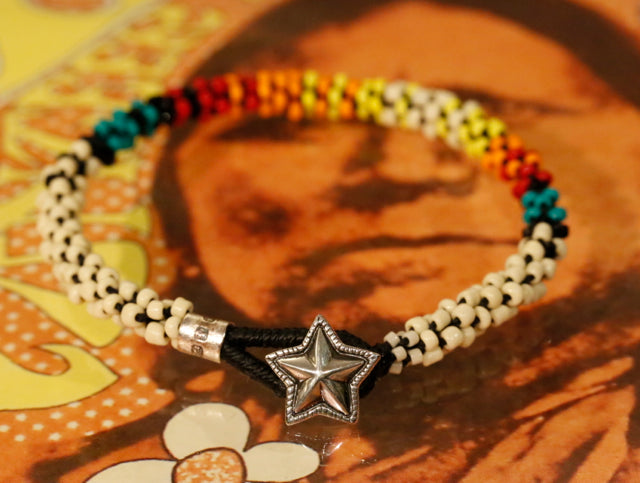 Hybrid Star Concho Crochet bracelet -Rainbow- / 16AC-416 – amp japan